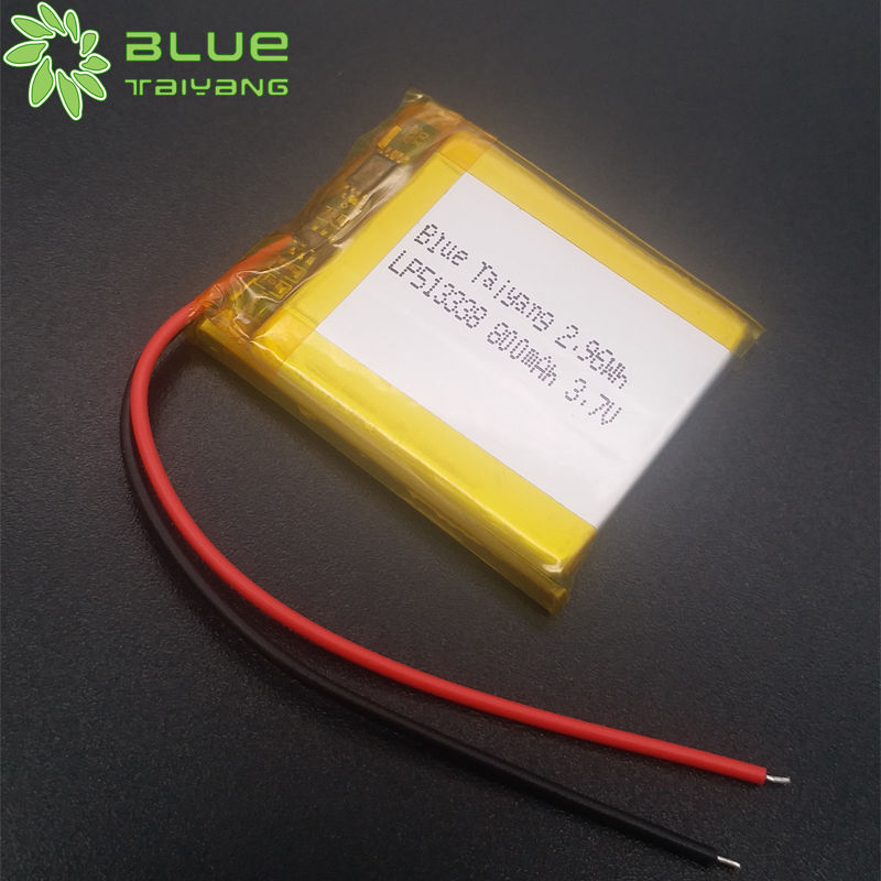 513338 3.7v 800mah 2.96wh rechargeable lithium polymer battery