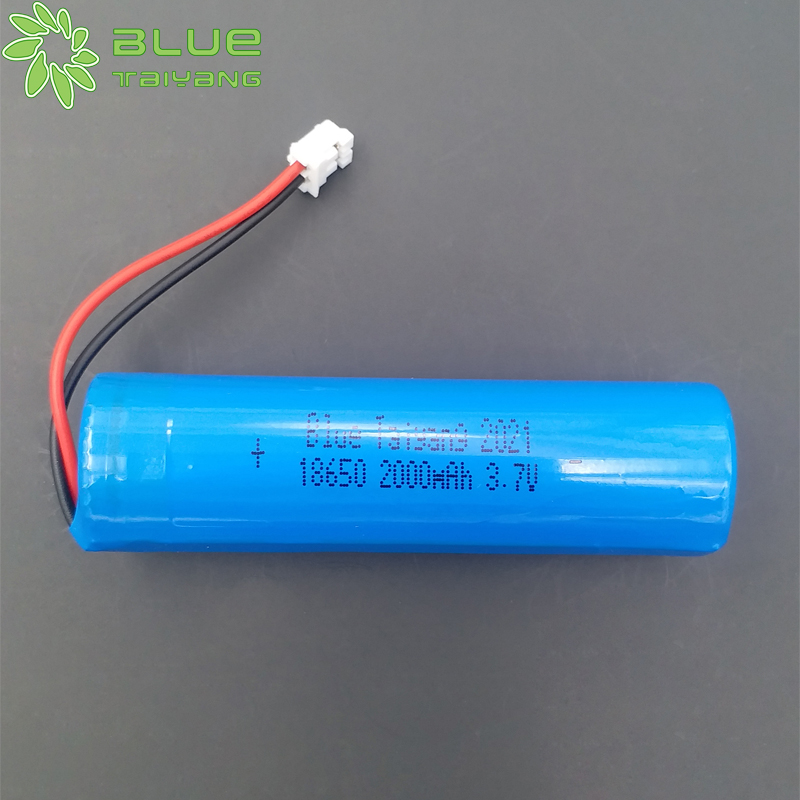 Blue Taiyang 3.7 volt li-ion battery rechargeable 18650 3.7v 2000mah 7 ...